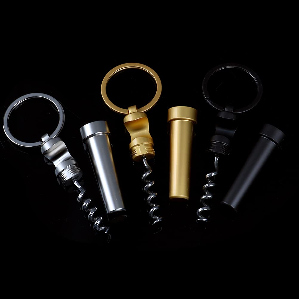 TBoxBo 1Piece Bottle Opener Keychain 3 in 1 Portable Bottle Opener Wine Bottle Corkscrew Portable Wine Beer Can Opener Mini Keychain Wine Opener Outdoor Corkscrew Kitchen Tools for Men & Women,Silver