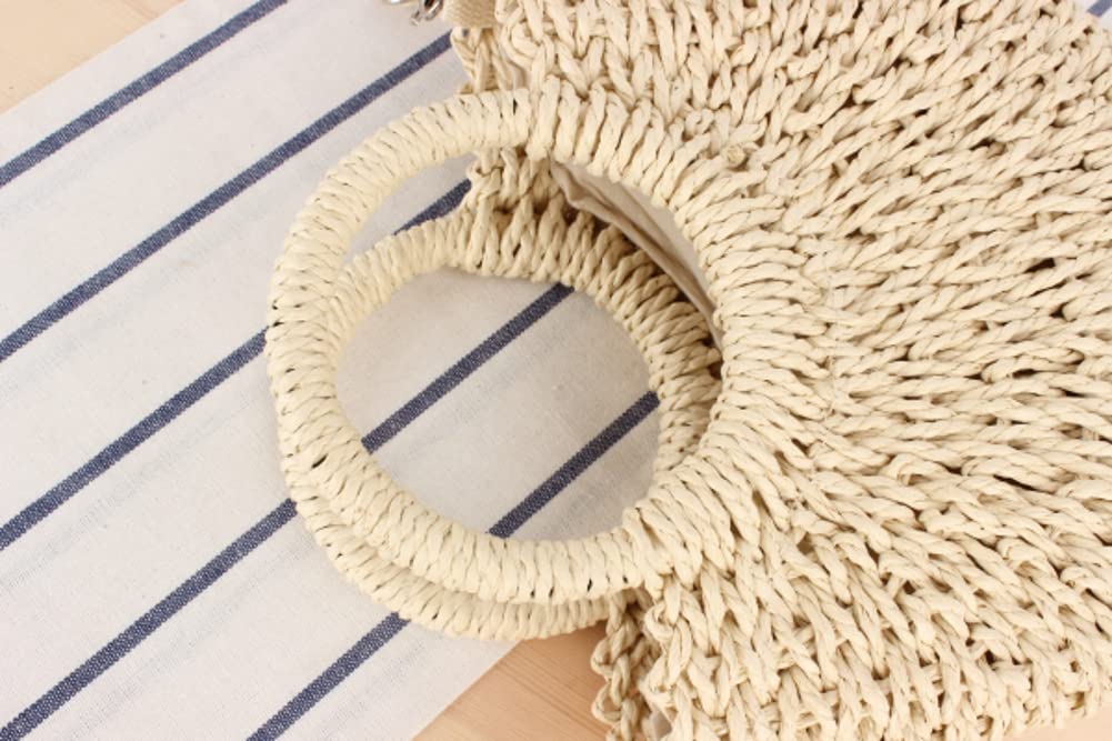 Summer Beach Small Crossbody Bag Women Straw Tote Purse Top Handle Handbag for Travel Vocation
