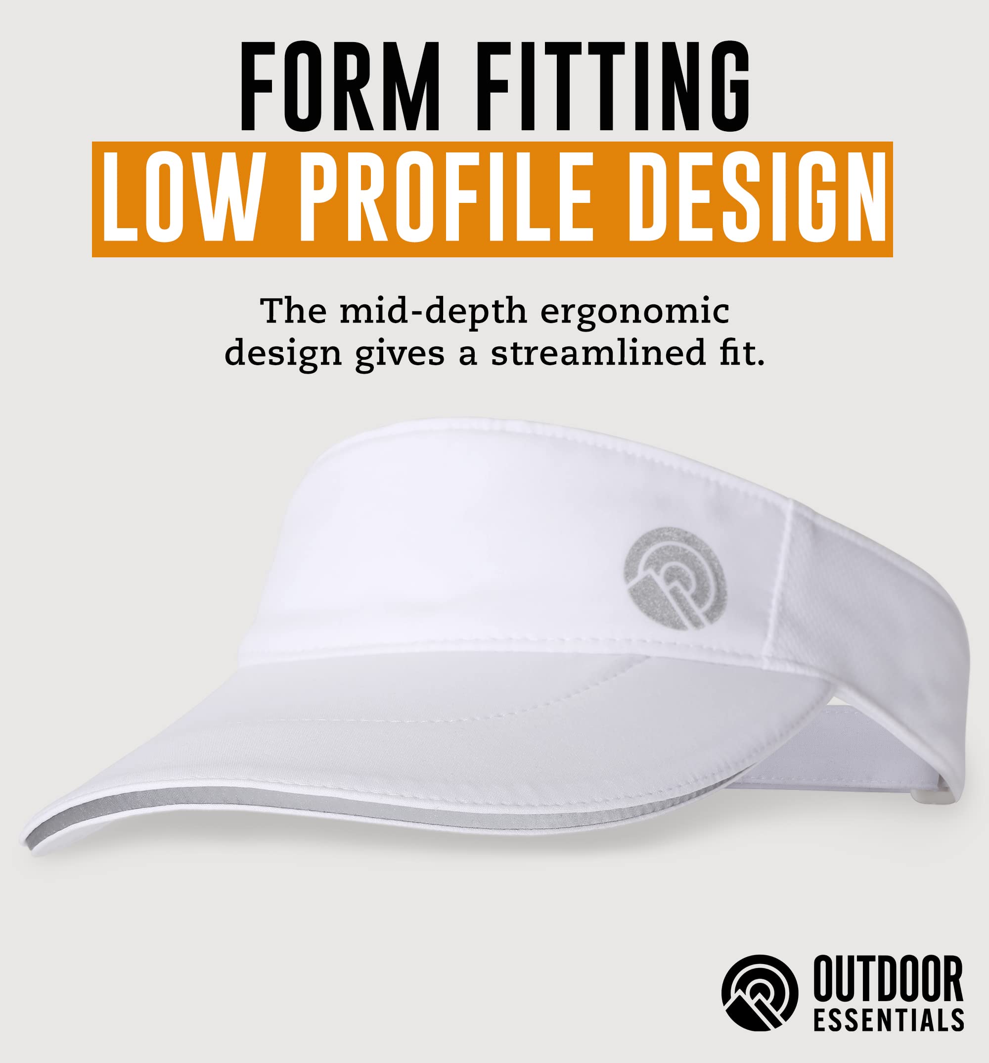 OutdoorEssentials Sun Visor Hat for Women & Men - Womens Visor, Tennis Visor, Golf Visor - Running Visor White - White
