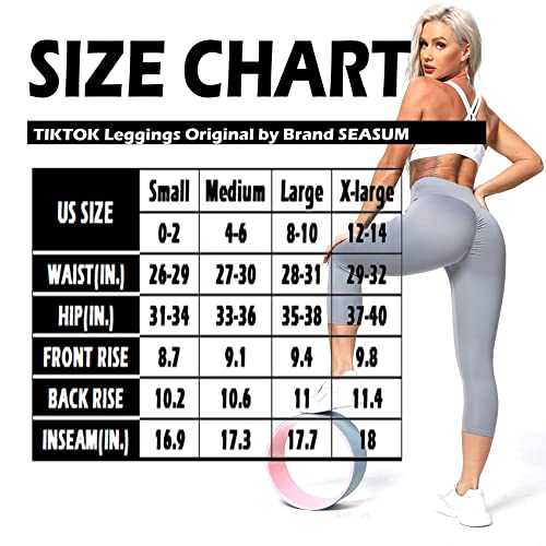 SEASUM Women Scrunch Butt Leggings High Waisted Ruched Yoga Pants Workout Butt Lifting S