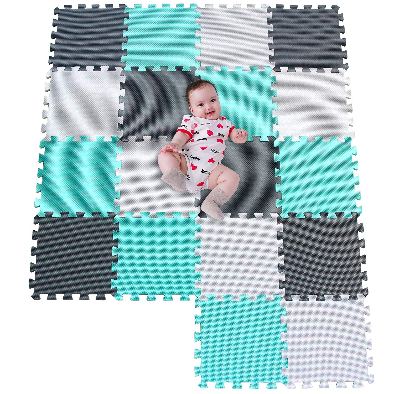 MSHENâ18PCS Foam Play Mat Tiles|Interlocking Floor Mats for Children|Multicoloured FoamMS-AHLg18