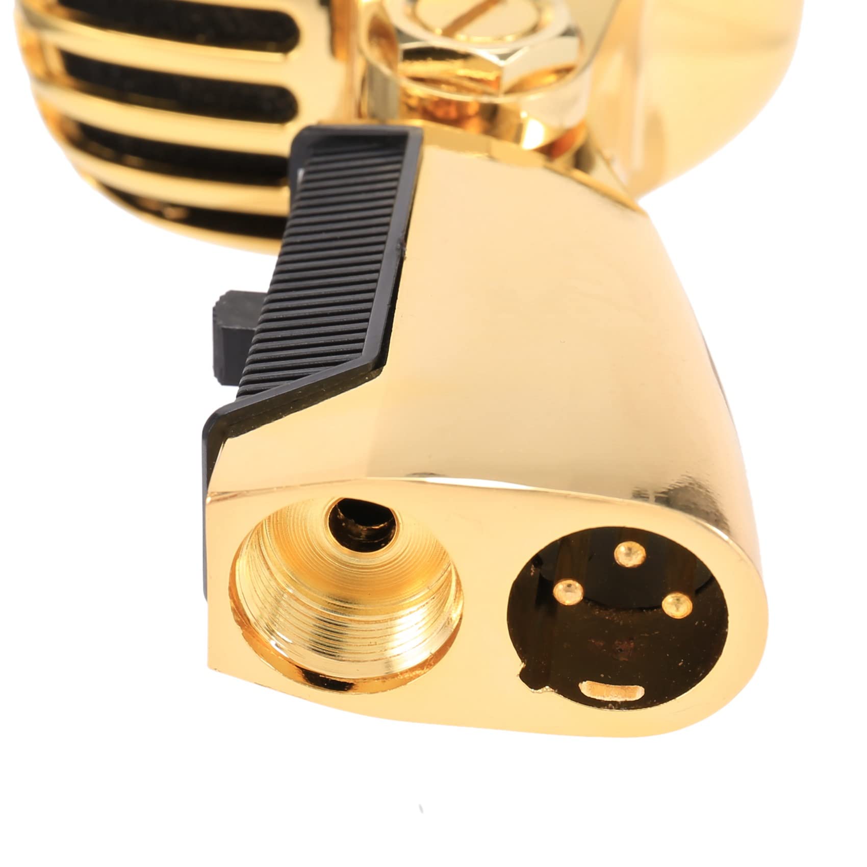 UNNIC Wired Vintage Classic Microphone Dynamic Vocal Mic Microphone for Performance Karaoke(Gold)