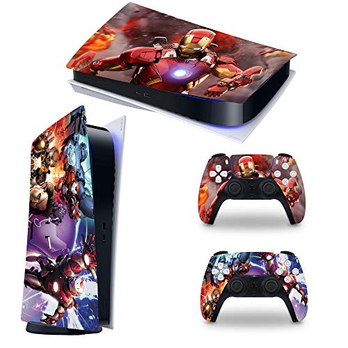 PlayStation 5 Skin Set – Super Hero - HD Printing Vinyl Skin Cover Protective for PS5 Standard Edition Console and 2 PS5 Standard Edition Controller