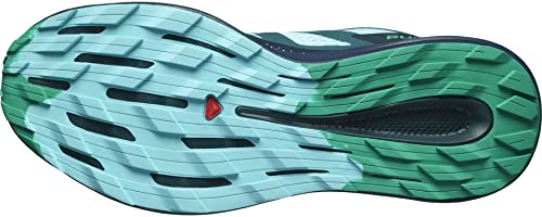Salomon Pulsar Trail Hiking Shoes Womens Sz 8.5 Blue Radiance/Carbon/Yucca