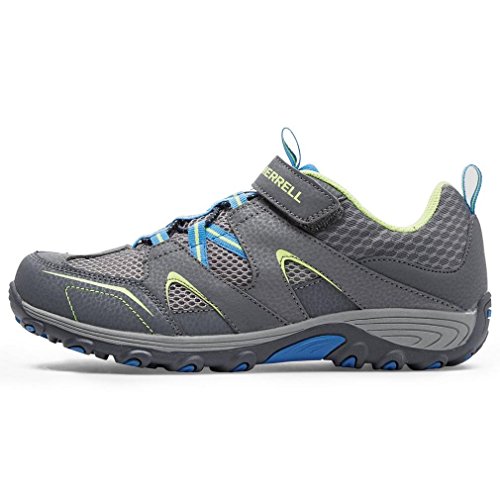 Merrell Trail Chaser Hiking Shoe (Little Kid/Big Kid), Grey/Blue, 2 M US Little Kid