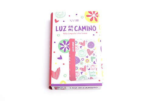 NVI Biblia Luz en mi camino corazones, multicolor símil piel (Spanish Edition)