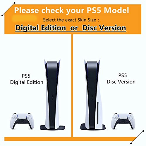 Top factory BUCEN for PS5 Skin Disc Edition & Digital Edition Console and Controller Vinyl Cover Skins Wraps Scratch Resistant, Compatible with for PS5 921846 Anti Scratch (Size : Disc Version)