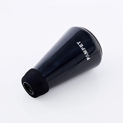 Pampet Lightweight Practice Trumpet Mute Silencer,Trumpet Straight Mute (Black)
