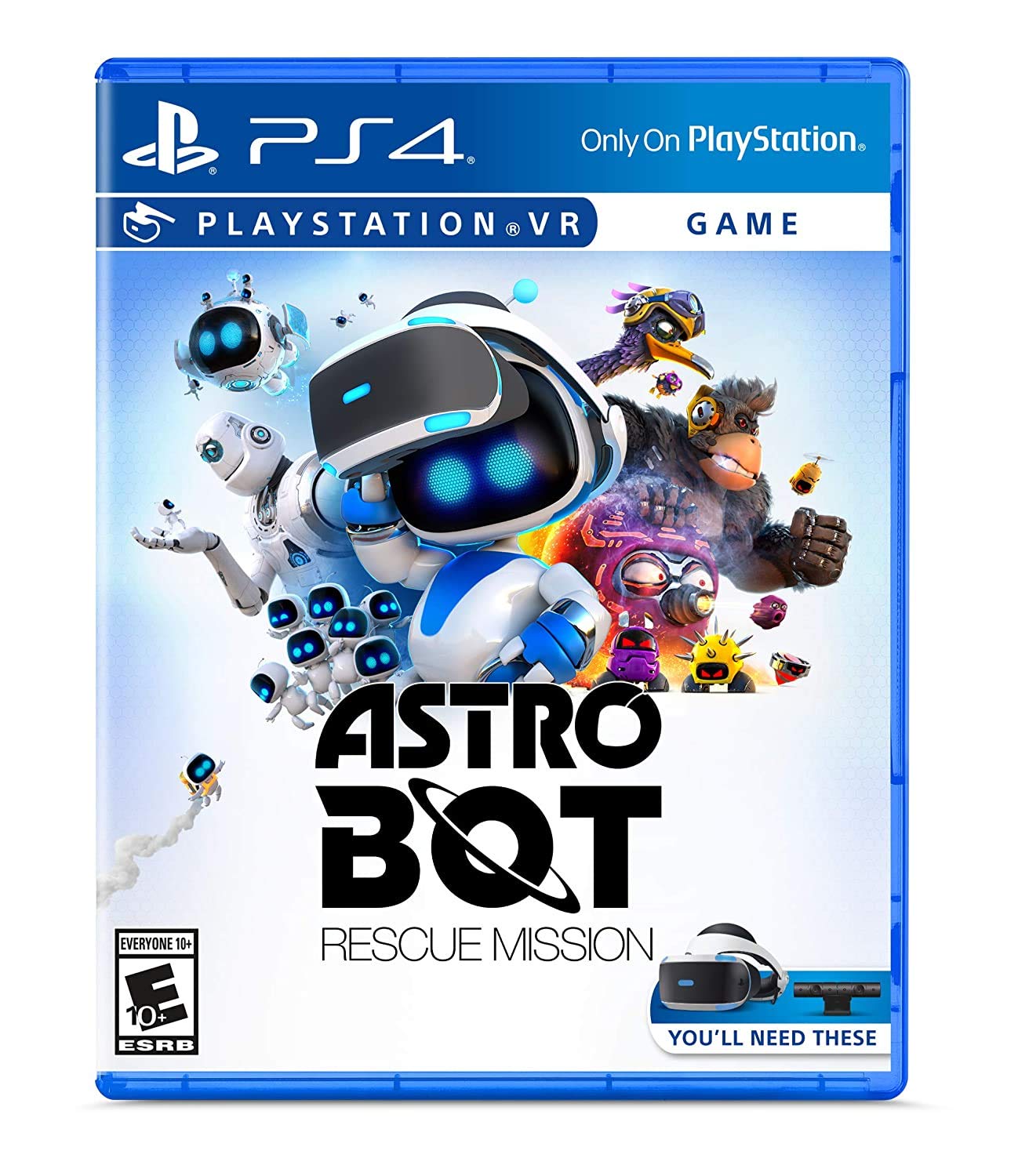PlayStation VR Astro Bot Rescue Mission Bundle / Includes PSVR Headset and Processor Unit, AstroBot Rescue Mission, KWALICABLE Accessory Pack (Renewed)