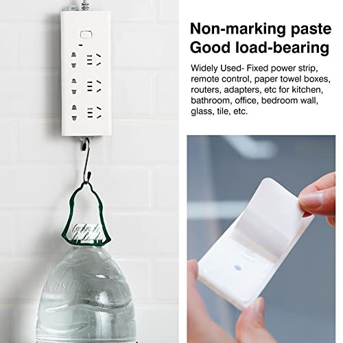 XIAOL Power Strip Holder, 5 Pack Self Adhesive Power Strip Mount, Surge Protector Mount Punch Free Cable Management System for WiFi Router Tissue Box