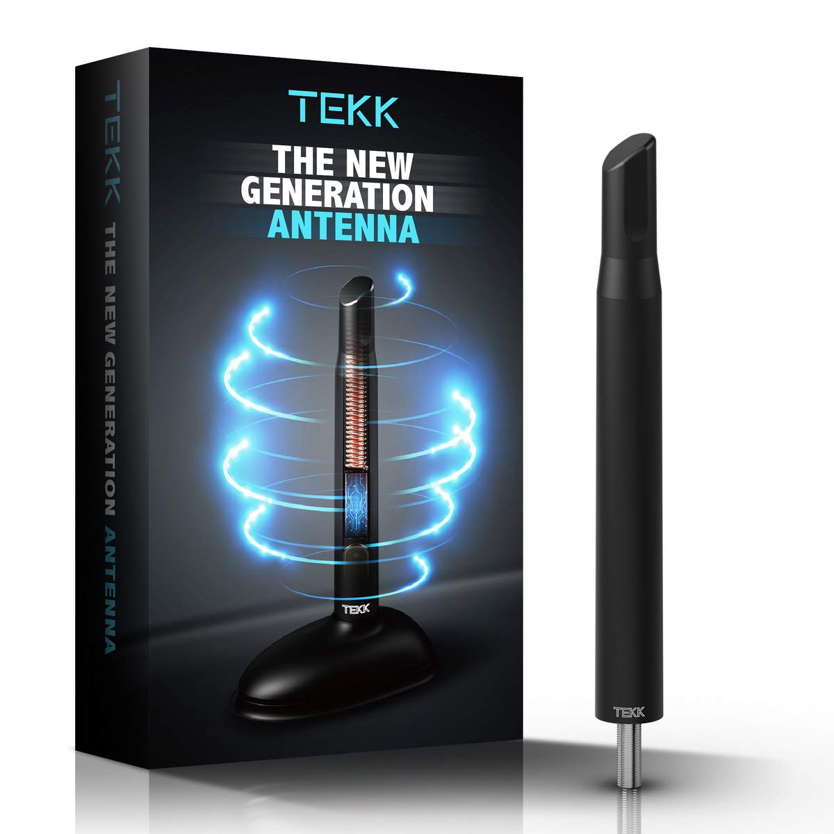 TEKK Short Antenna Compatible with 98-23 Electra Glide | Street Glide | TRI Glide | Road Glide | Road King | Motorcycles | Designed for Optimized FM/AM Reception | 4.8 Inches