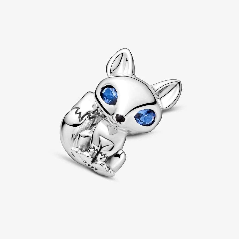 PANDORA Blue-Eyed Fox, Blue Crystal & Black