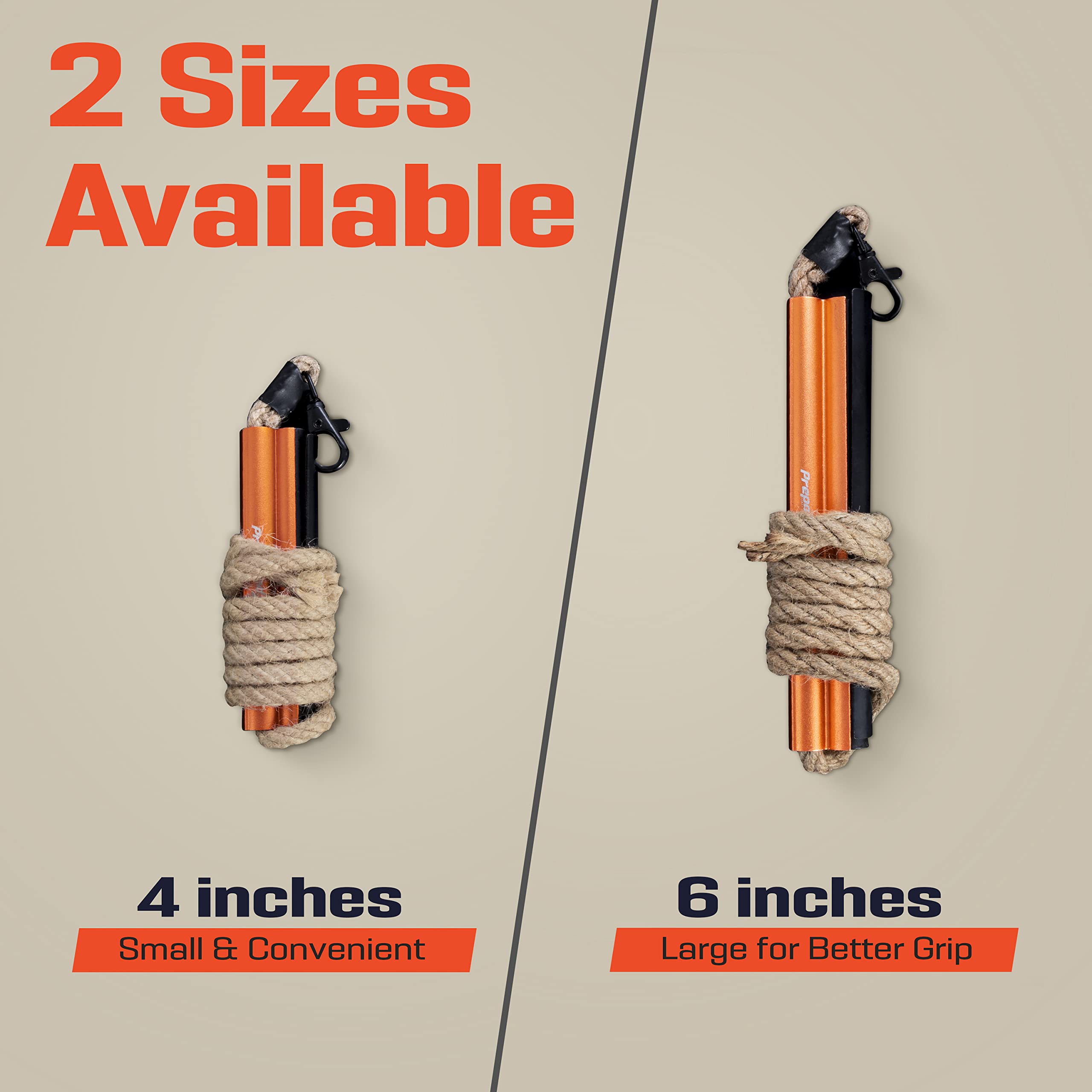 PREPARED4X Fire Starter Survival Tool – Ultimate All-in-one Ferro Rod, Flint and Steel, 36" Waterproof Tinder Wick Rope, Patented Fire Starter Kit – 6” x 1/2” Fire Steel (Large)