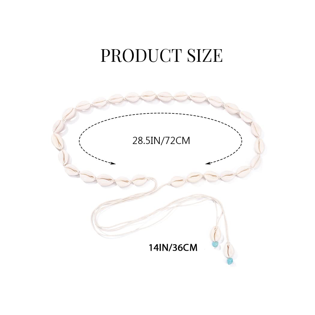 Simsly Puka Shell Waist Chain Boho Body Chain Shells Beach Belly Jewelry for Women and Girls
