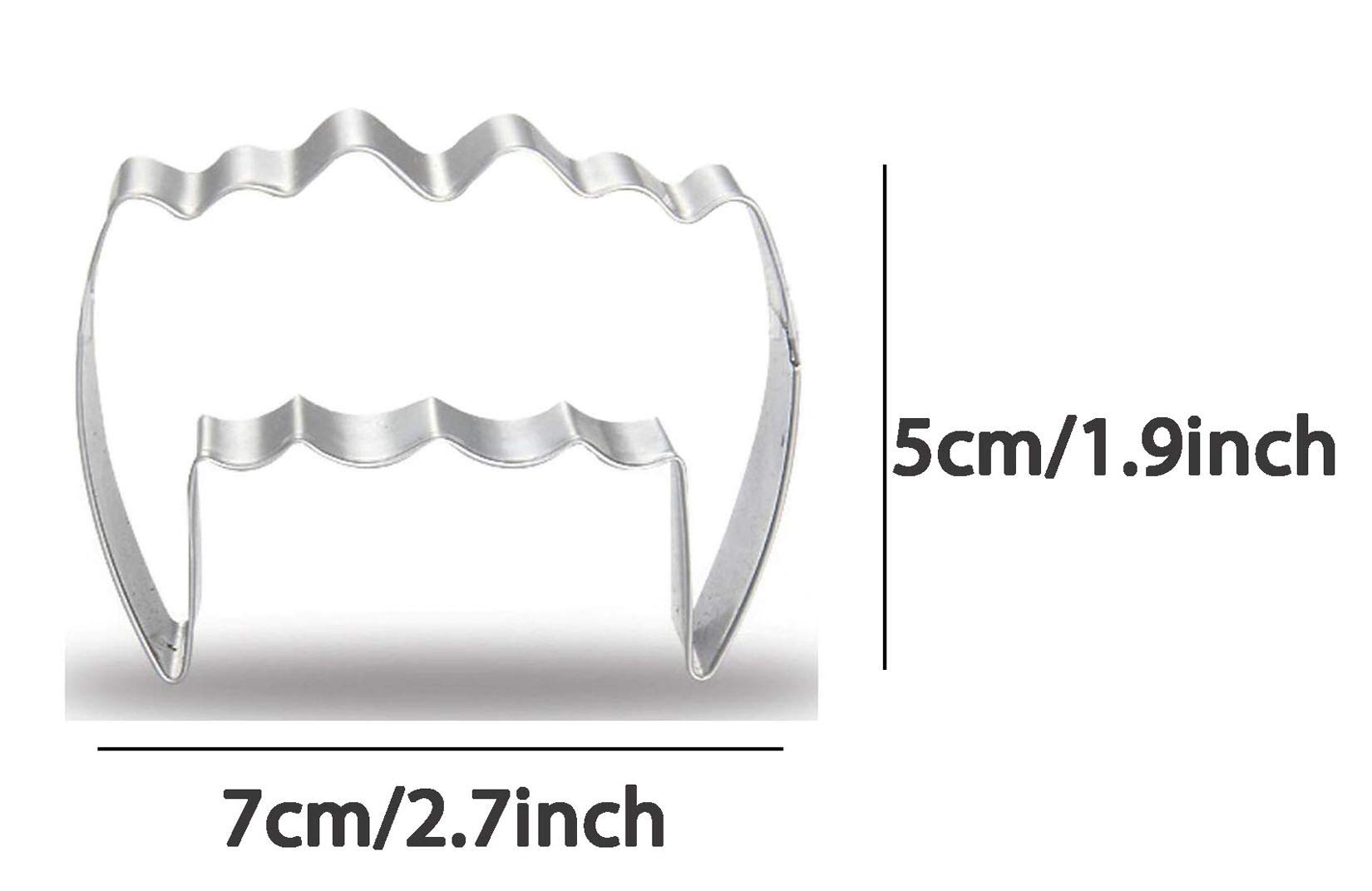 WJSYSHOP Halloween Vampire Teeth Werewolf Fangs Cookie Cutter Stainless Steel