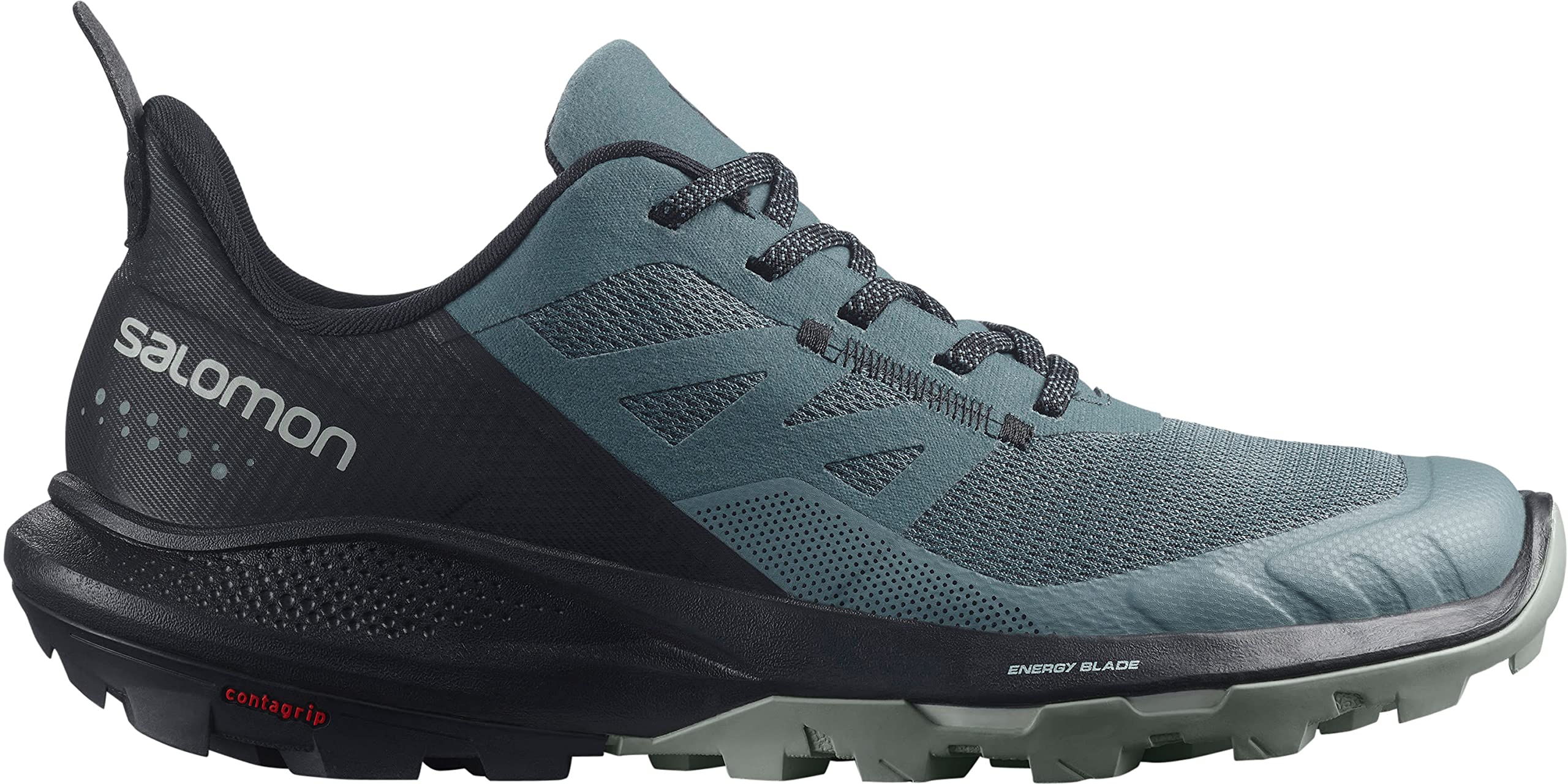 Salomon Women's OUTPULSE Hiking Shoes for Women, Stormy Weather/Black/Wrought Iron, 7.5