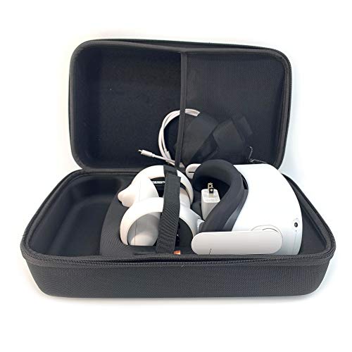 Oculus Quest 2 Case, Travel Bag for Oculus Quest,All VR Accessories in One Storage Box Carry Case(Black)