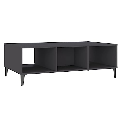 Modern Coffee Table Dining Table Coffee Table Corner Coffee Table Gray 40.7"x23.6"x13.8" Engineered Woodfor Living Room,Home,Office,Living Meeting Room