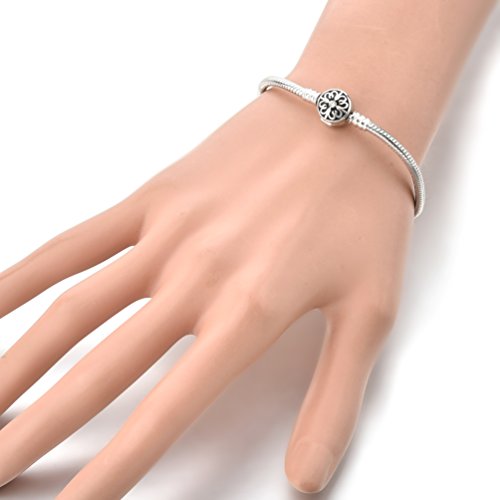 Long Way 925 Sterling Silver Snake Chain Bracelet Basic Charm Bracelets for Teen Girls Women