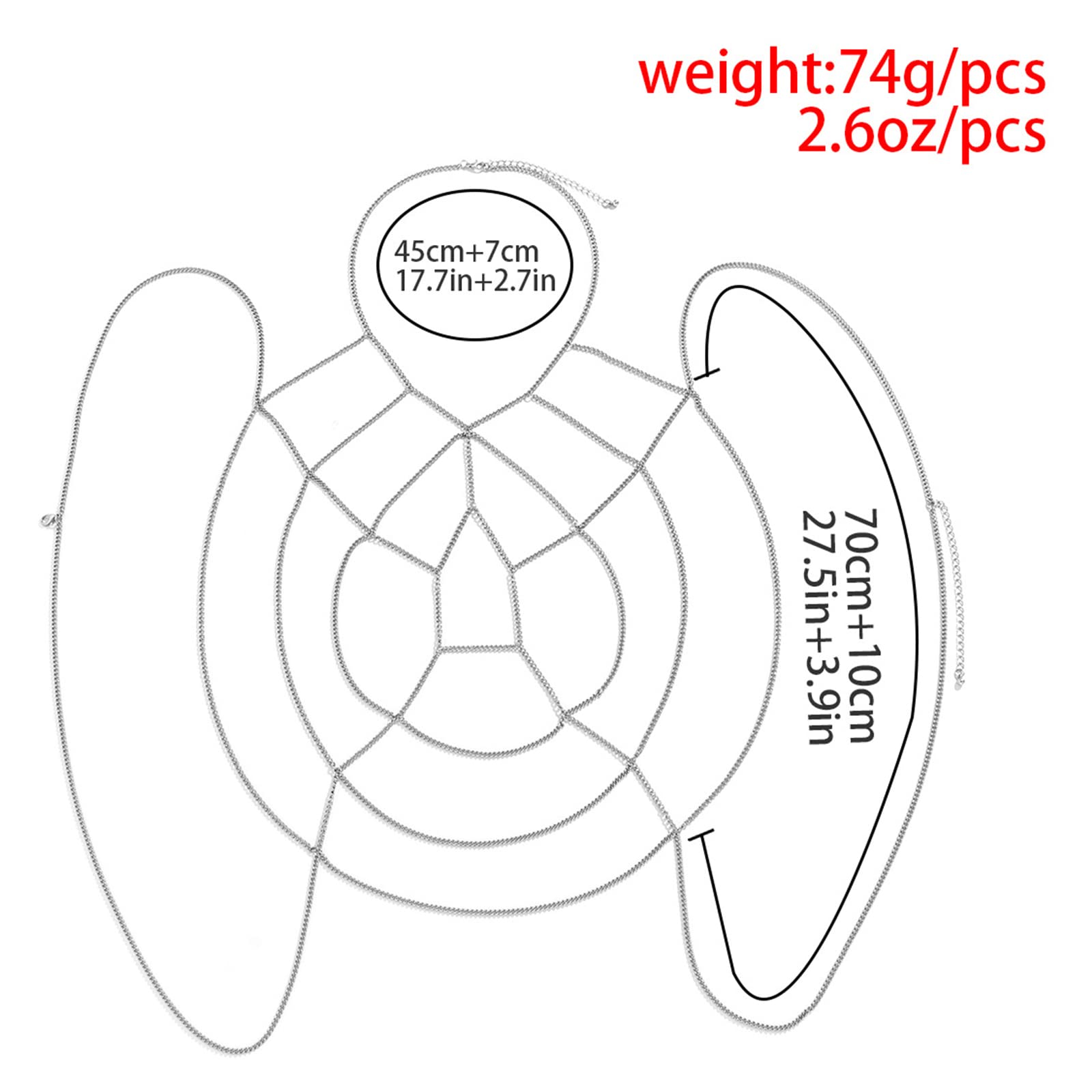 Summer Multi- layer Body Chain Sexy Spider Web Chest Chain Shoulder Bra Harness Choker Body Jewelry Accessories for Women