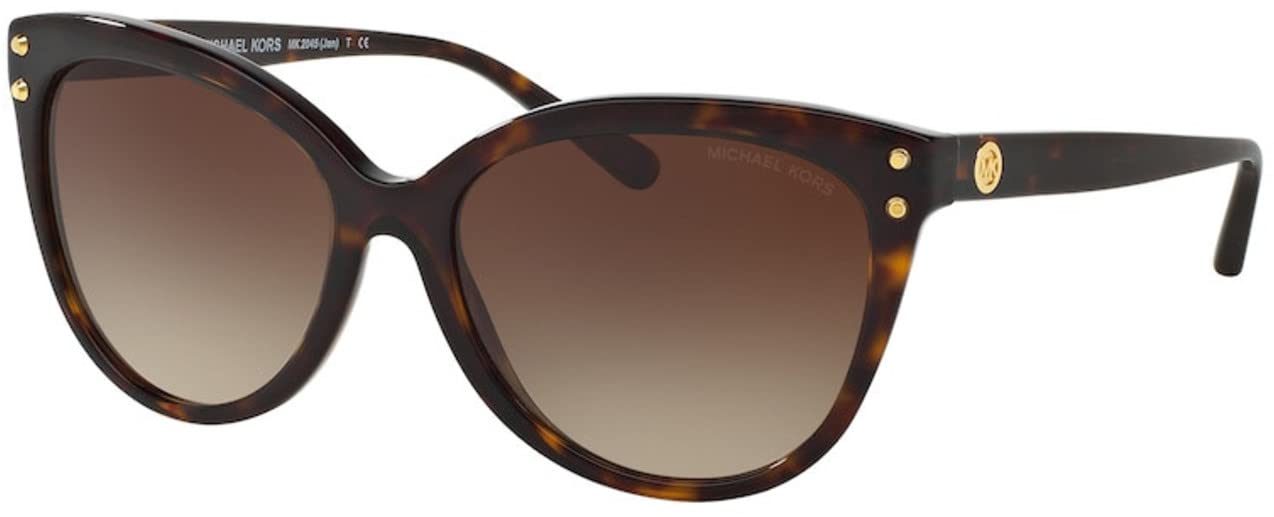 Michael Kors MK2045F Sunglasses 300613-55 - Dark Tortoise Acetate Frame, Brown MK2045F-300613-55
