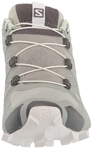 Salomon womens Salomon Women's Speedcross 5 for Women Trail Running Shoe, Wrought Iron/Spray/White, 9.5 US