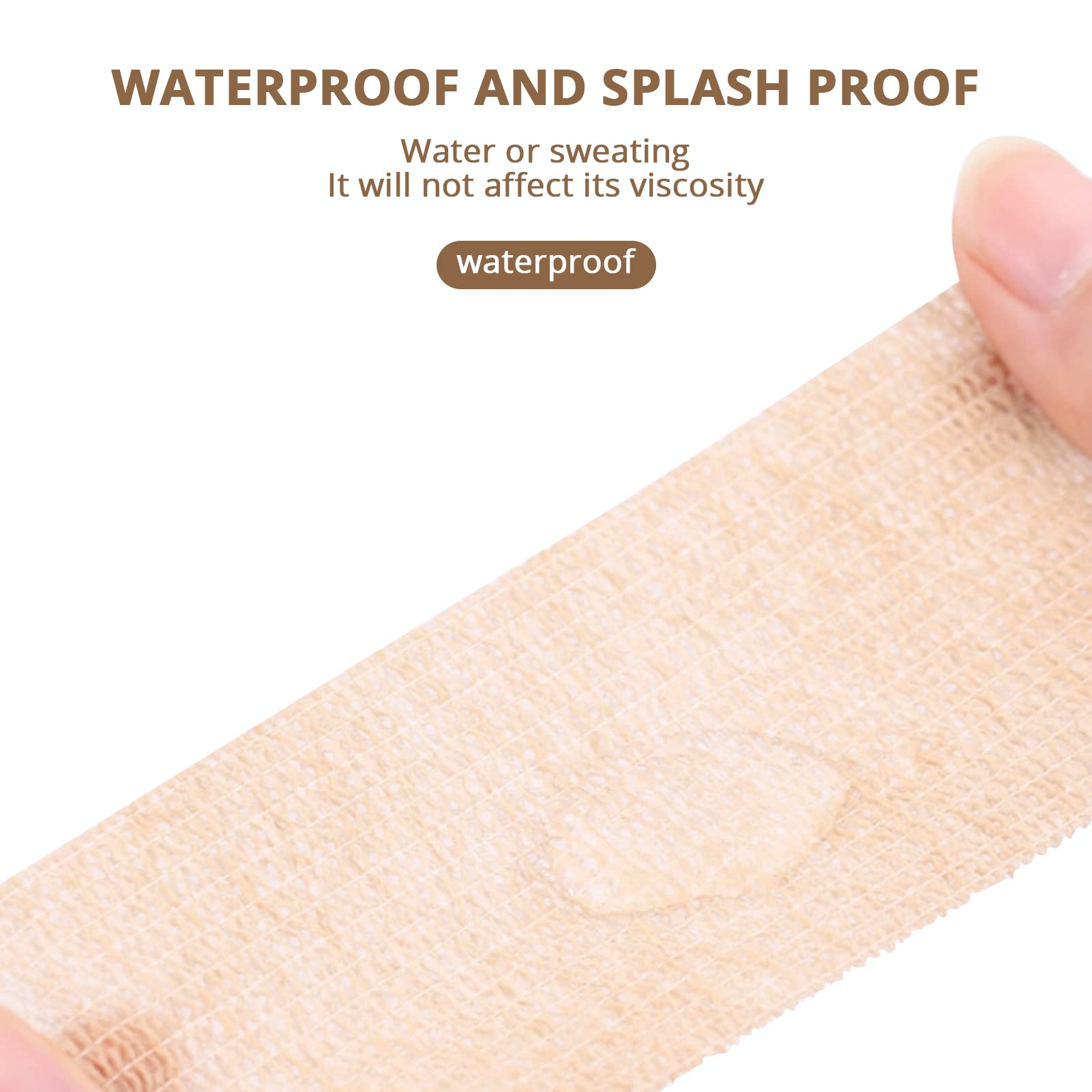 Sihuuu 5 PCS Self Adhesive Bandage Wrap Athletic Elastic Cohesive Bandage for Sports Injury,Strain,Ankle, Knee, Wrist,Ankle Sprains