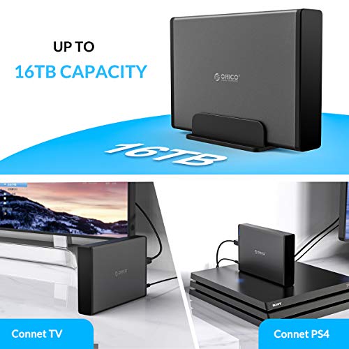 ORICO 3.5'' Hard Drive Enclosure for HDD/SSD USB 3.0 to SATA Vertical External Hard Drive Docking Station Support UASP Up to 16 TB-7688U3