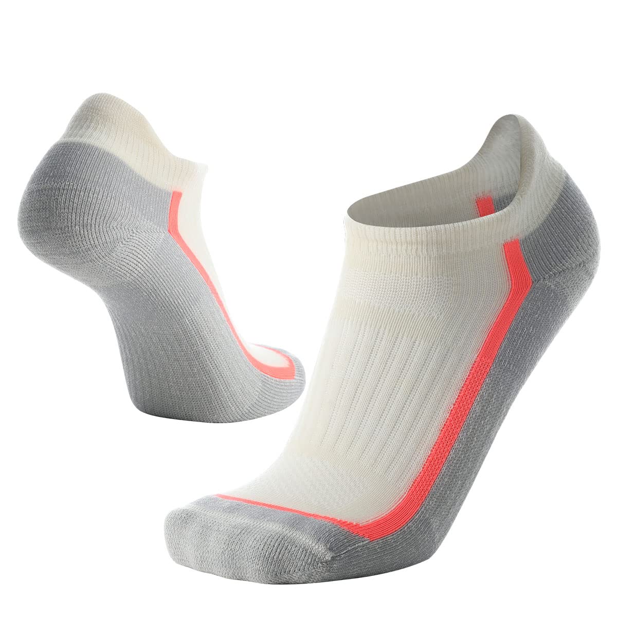 SOLAX Women's 72% Merino Wool Hiking Socks Outdoor TrailTrekking Cushioned Breathable Low Cut Socks 3 Pairs, Size 9-11