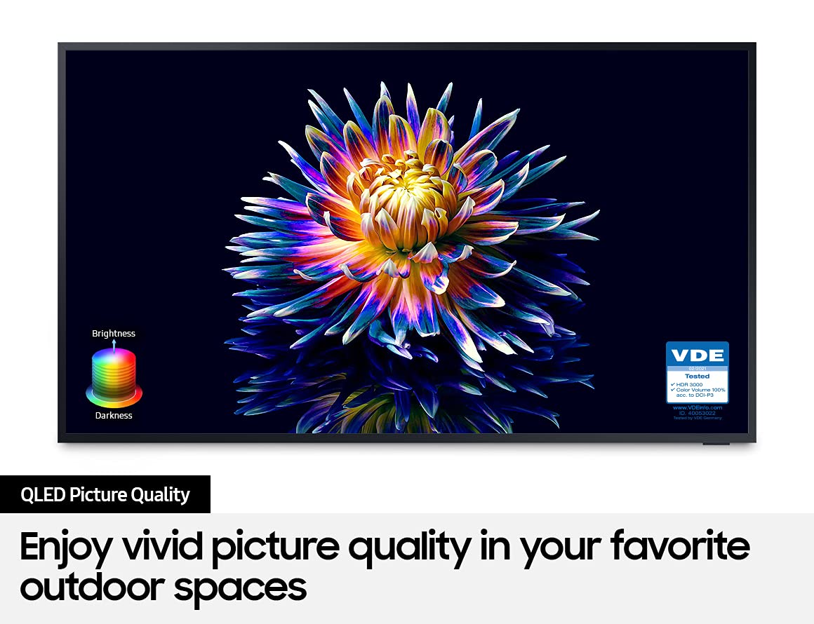 SAMSUNG 65-Inch Class QLED 4K The Terrace Full Sun Outdoor, Direct Full Array 16x, Weather Resistant, Wide Viewing Angle, Anti-Glare Smart TV w/ Alexa Built-In (QN65LST9TAFXZA, Latest Model)