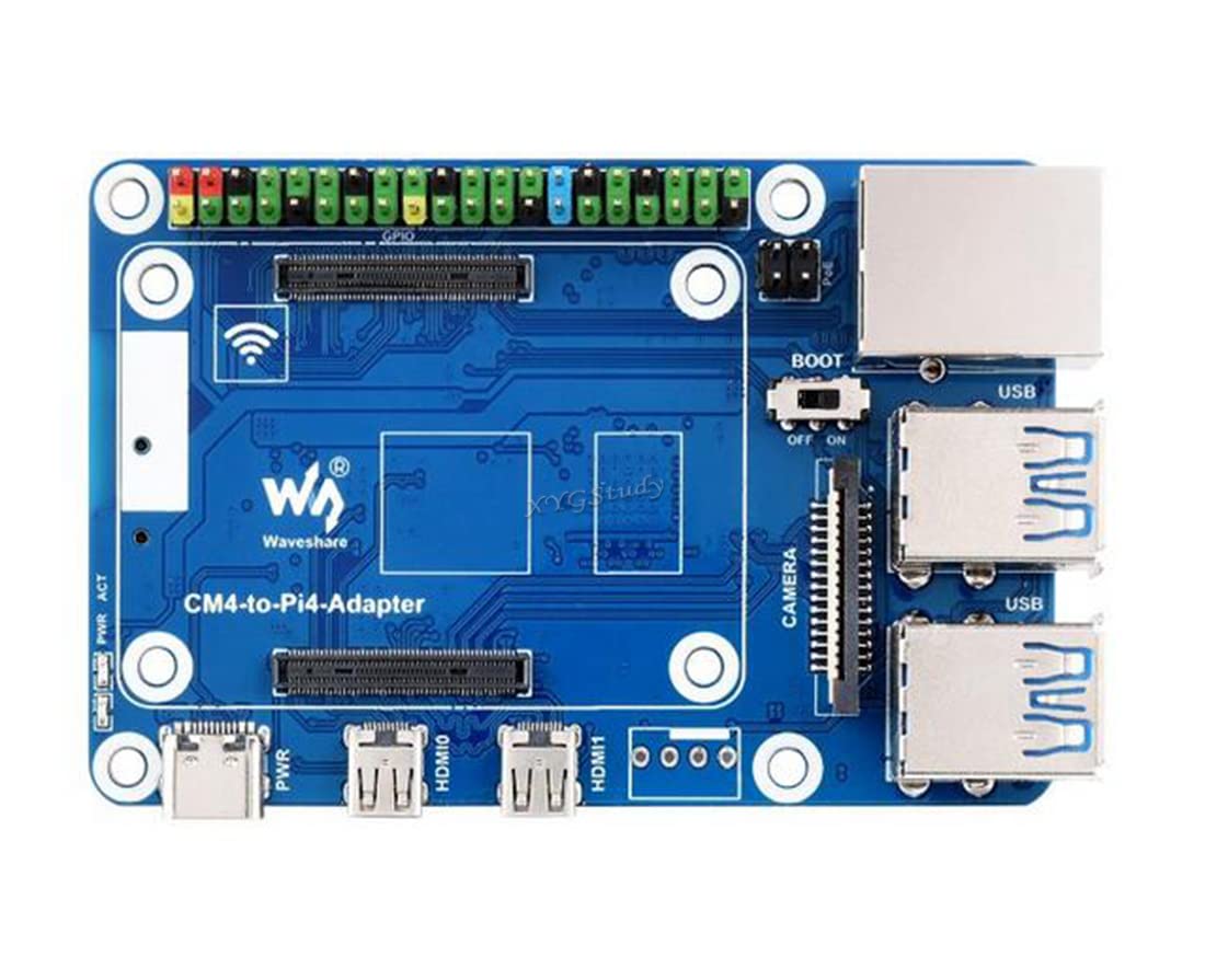XYGStudy CM4 to Pi 4B Adapter for Raspberry Pi, Alternative Solution for Raspberry Pi 4B, Based on Raspberry Pi CM4 (CM4-to-Pi4-Adapter)
