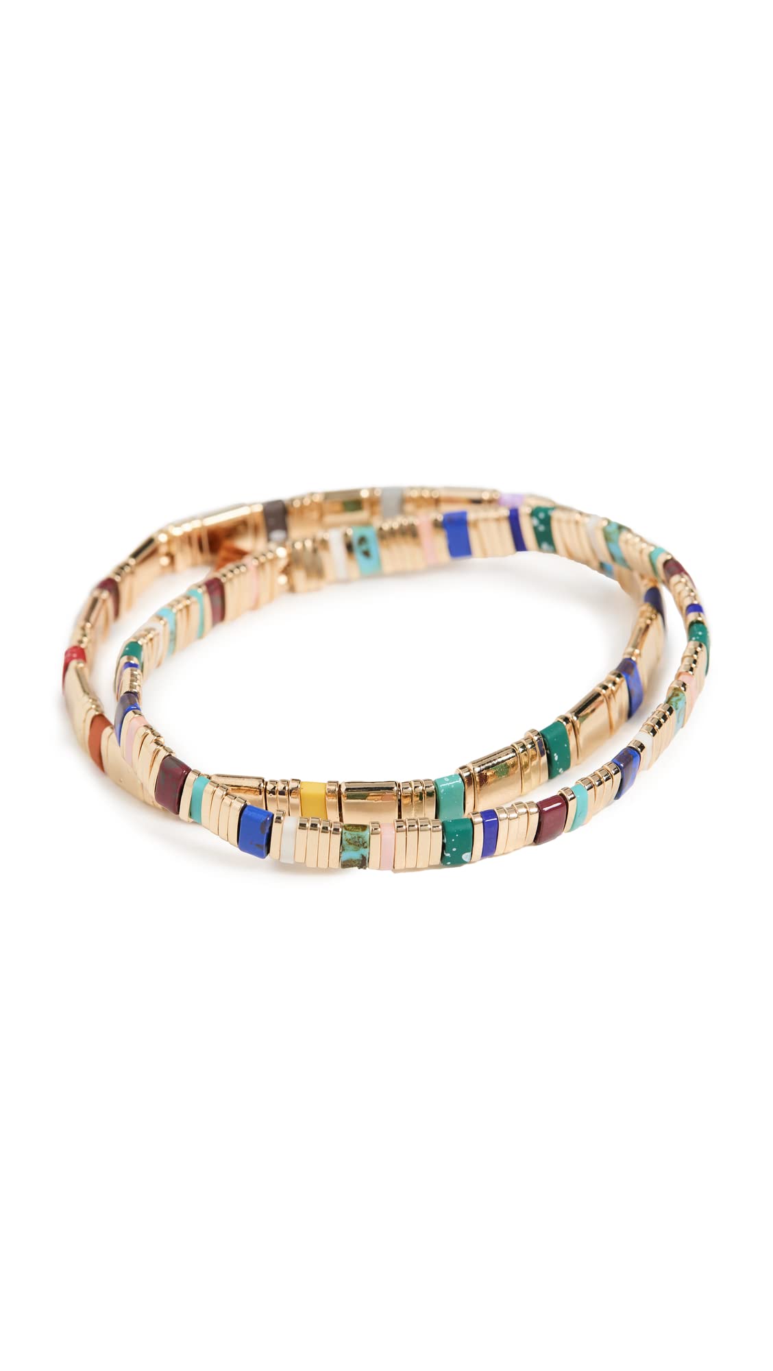 SHASHI Women's Tilu Bracelet Set of 2, Aurate, Gold, One Size