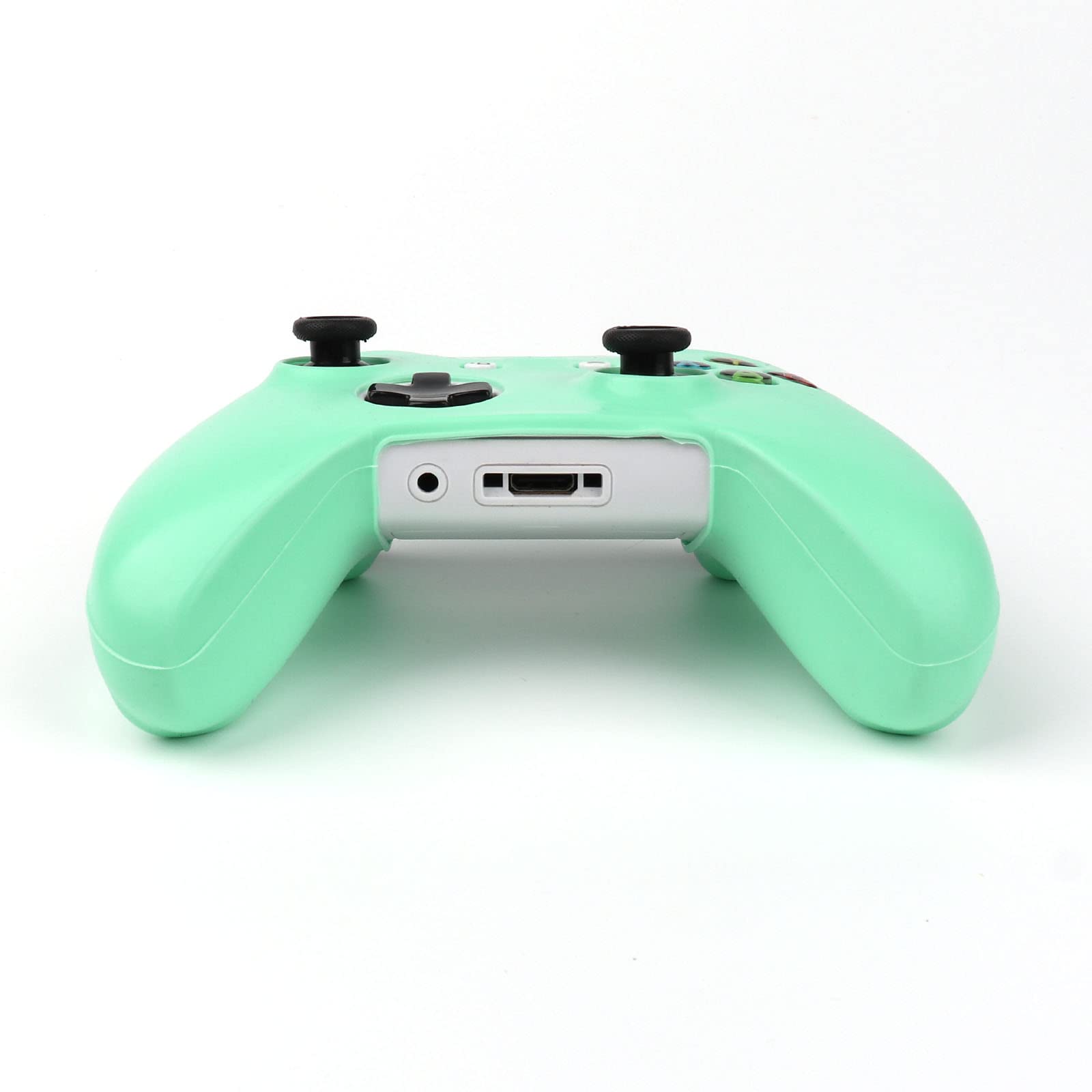 ROTOMOON Pure Green Silicone Controller Skins for Xbox One with 8 Thumb Grips, Sweat-Proof Anti-Slip Controller Cover Skin Protector Compatible with Xbox One S/X Controller