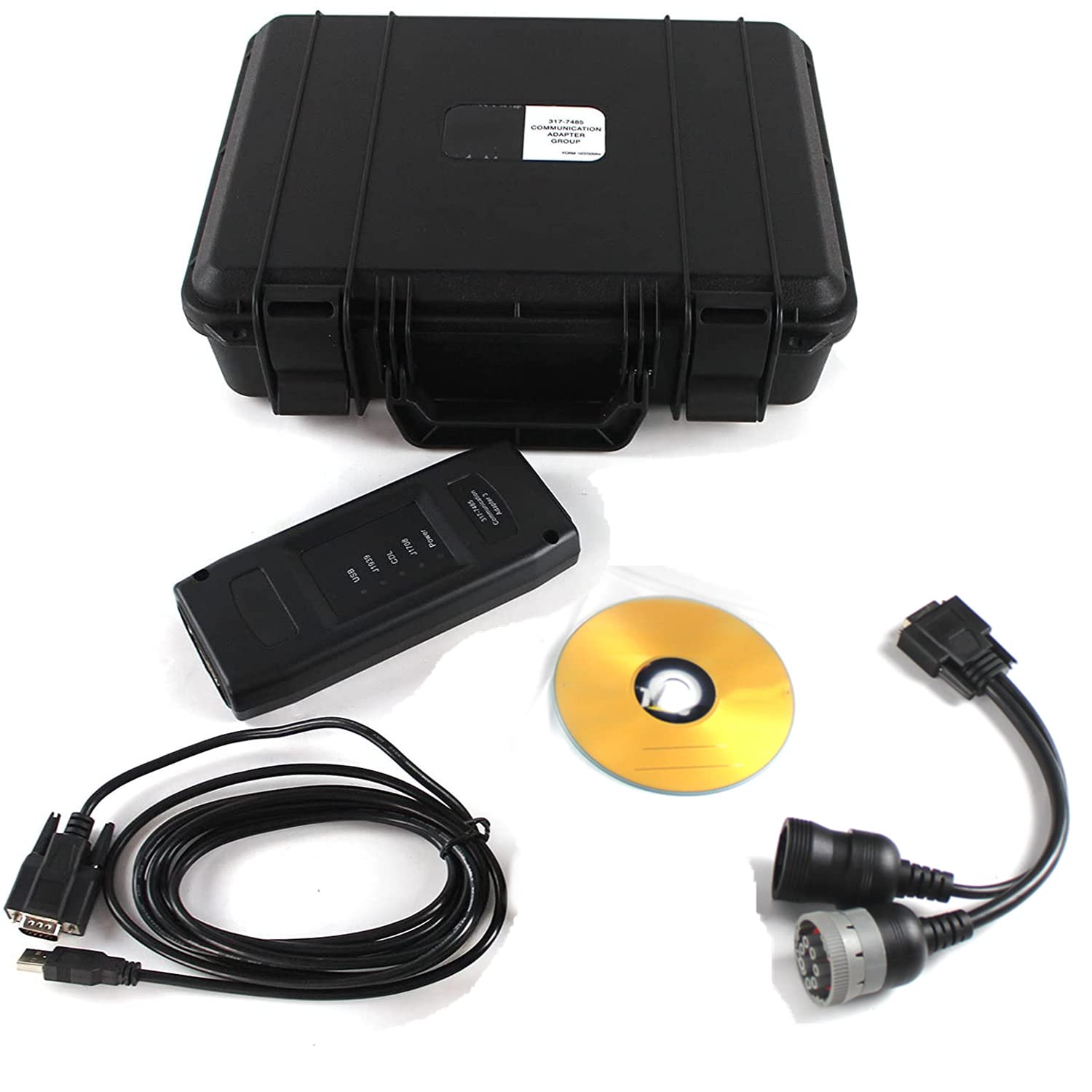 PANGOLIN ET-3 III 317-7485 3177485 Communication Diagnostic Adapter Diagnostic Tool 2019A Version for Heavy Equipment(6 pins line and 9 pins line) Black