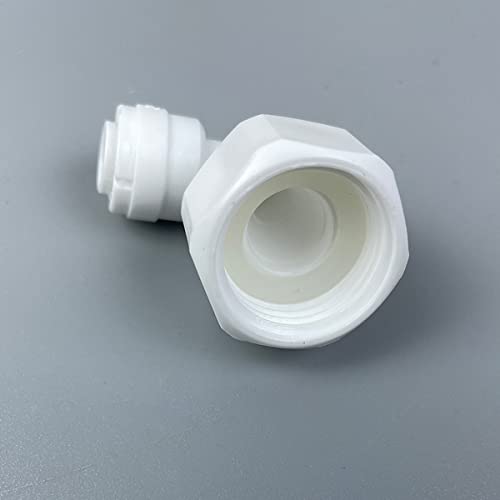 XINWOO Union Elbow 1/4" x 1/2" Female Thread Quick Connect QC Reverse Osmosis RO System Parts Fittings (10 Pack)