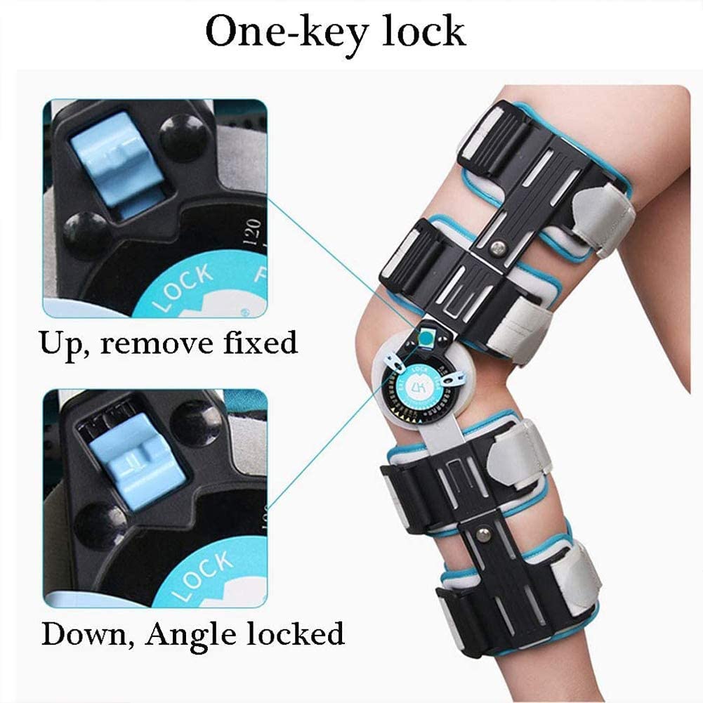 TSUSF Knee Brace Hinged Rom Adjustable, Universal Hinged Knee Brace Telescoping ROM Knee Orthosis Post Operative Injury Support For ACL, PCL, MCL Or LCL