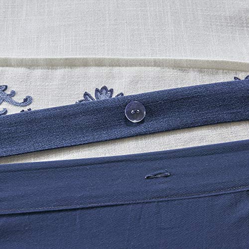 Madison Park Signature Cozy Comforter Set - All Season Bedding Combo Filled Insert and Removable Duvet Cover, Shams, Decorative Pillows, Queen (92 in x 96 in), Bohemian Blue 9 Piece