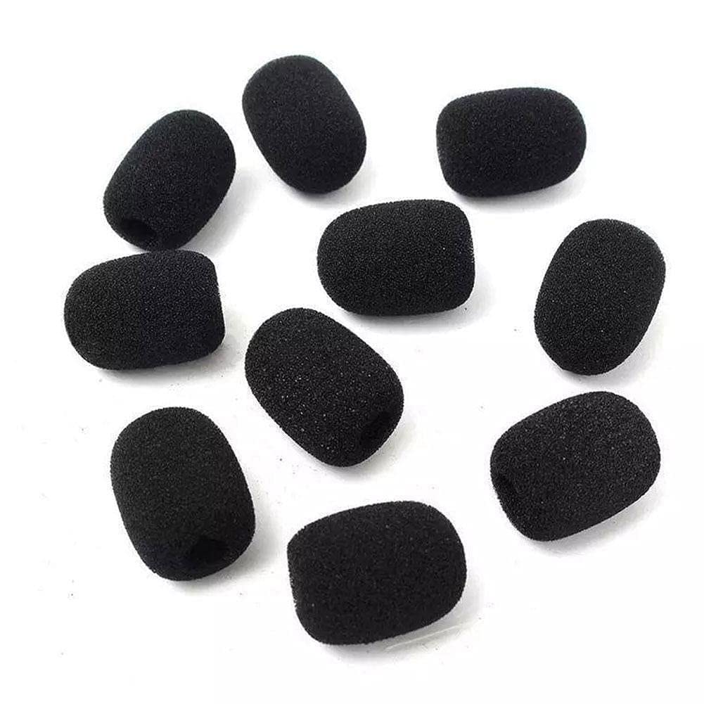 WAITLOVER 10 Pcs Black Mic Protector Replacement Headset Foam Cover Windscreen Sponge Mic for Mee Covers Windshield T0G7 Covers Microphone