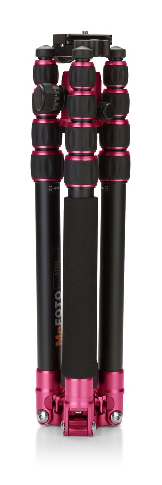 MeFOTO Aluminum Roadtrip Travel Tripod/Monopod Kit - Hot Pink (A1350Q1H)