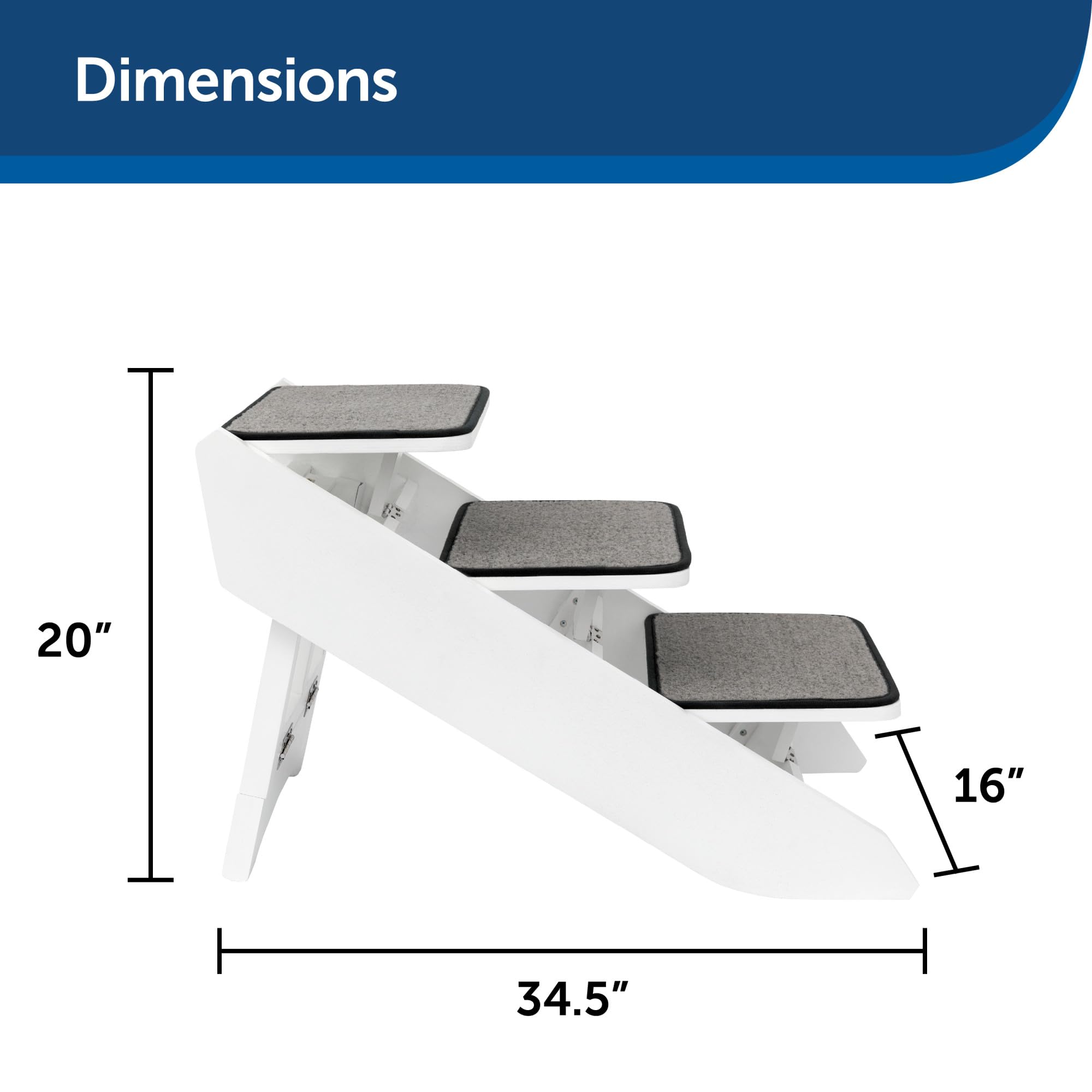 PetSafe CozyUp Steps & Ramp Combo for Small Dogs – Dog and Cat Ramp with Stairs – Give Your Pets Easy Access to High Beds or Couch – Foldable Nonslip Design – Perfect for Small, Medium, and Large Dogs