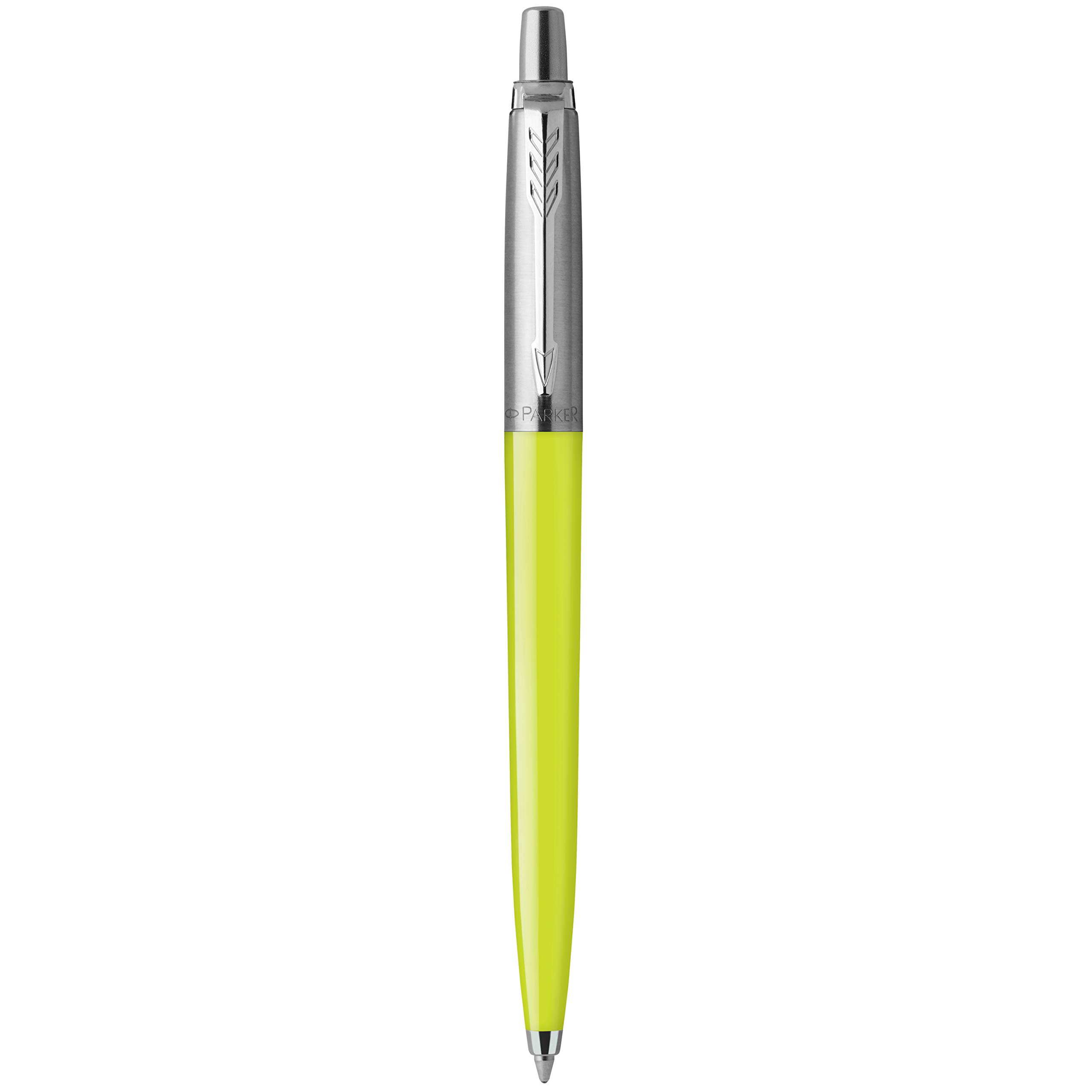 Parker Jotter Originals Ballpoint Pens | Pop Art Collection | Lime, Sky Blue and Hot Pink with Chrome Trims | Medium Point | Blue Ink | 3 Count