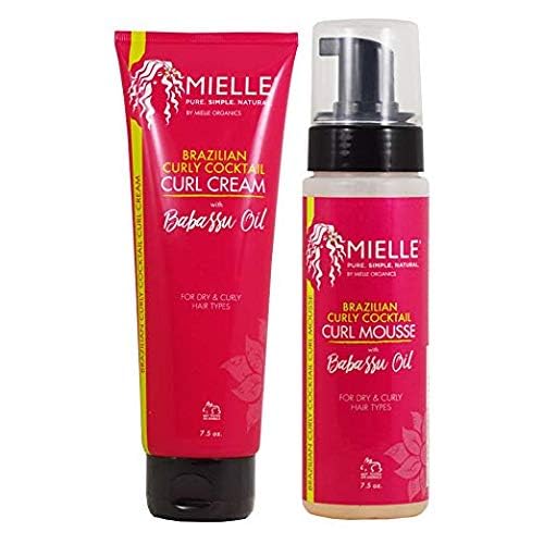 Mielle Brazilian Curly Cocktail Curl Cream & Curl Mousse 8oz "Set"