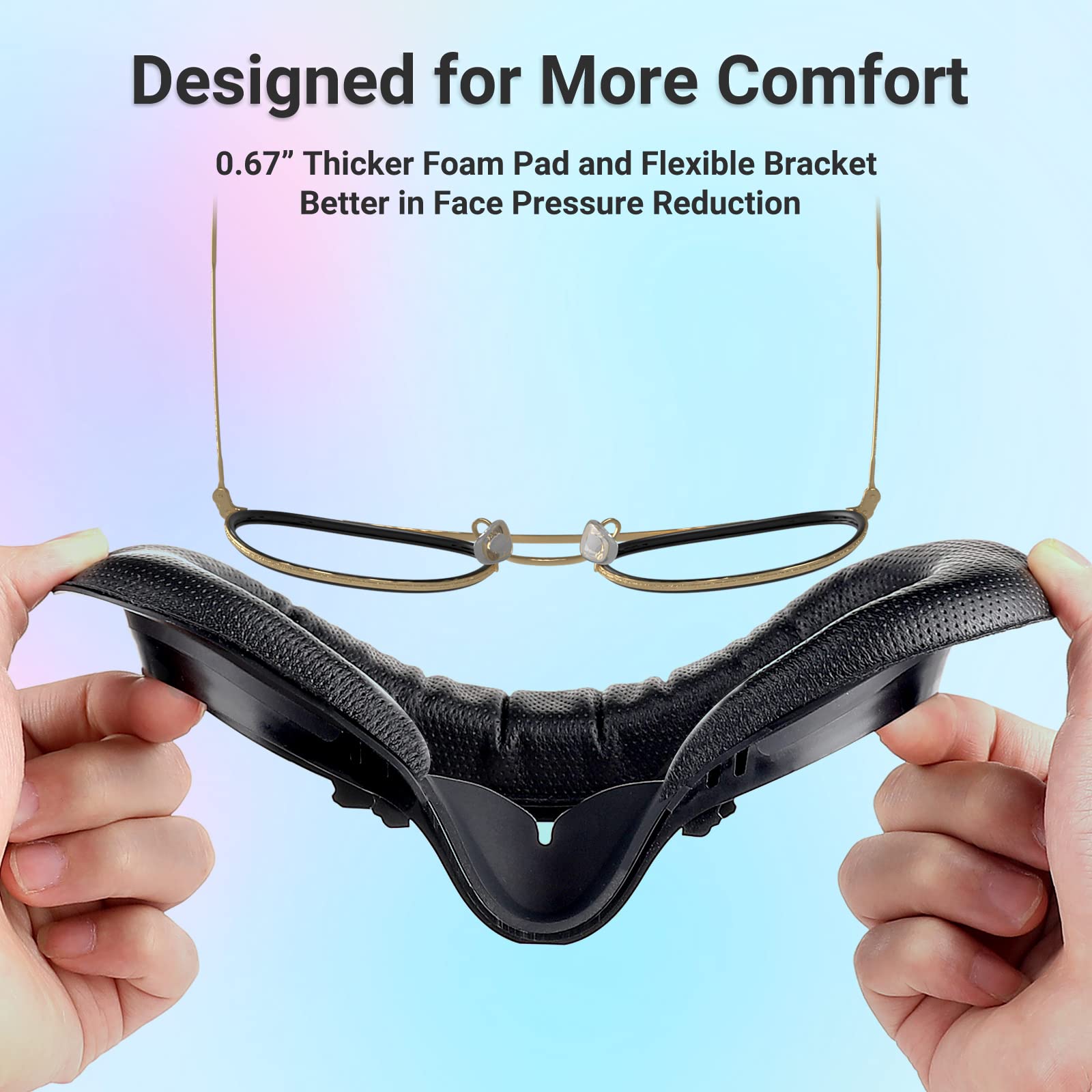 VR Face Cover for Meta/Oculus Quest 2 Accessories, Anti-Fogging Quest 2 Face Cushion Pad with Active Air Circulation Fan, Thicker Soft Sweat-Guard Compatible with Various Oculus Quest 2 Head Strap