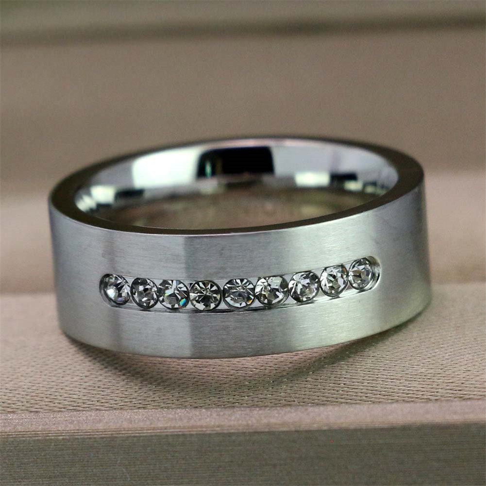 LOVERSRING Couple Ring Bridal Set His Hers Women White Gold Plated Cz Men Titanium Wedding Ring Band Set