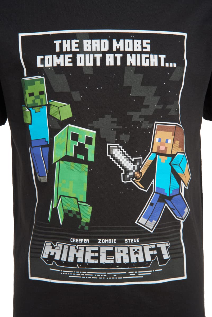 Minecraft Boys Creeper & Characters 3 Pack T-Shirt SetBlack/Gray Heather/Blue8