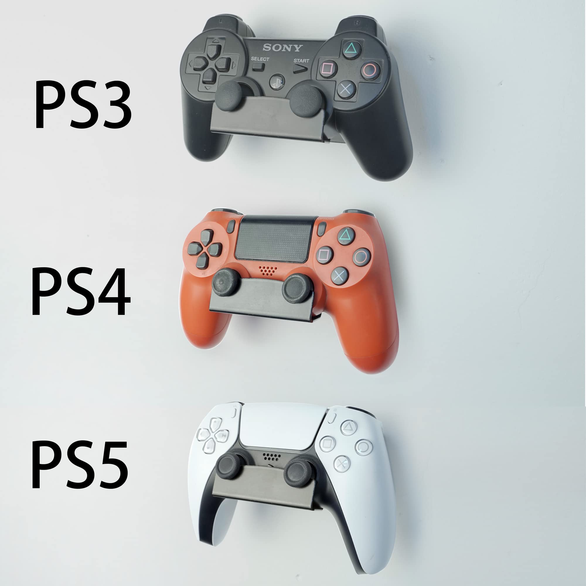 Monzlteck Wall Mount For PS5/PS4/PS3 Controllers,DualSense/DualShock4 Hanger,Solid Metal(2-pack)