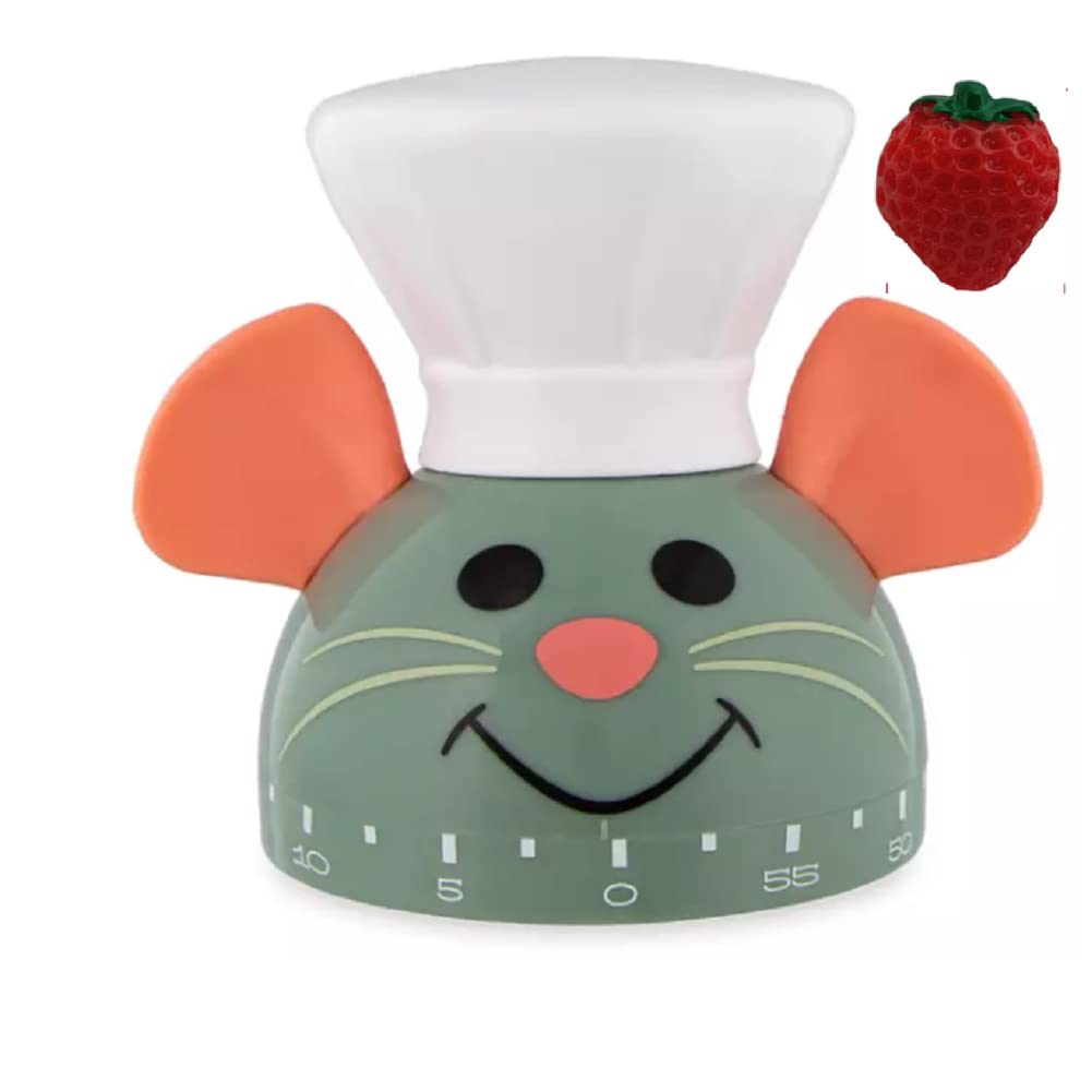 ThemeParks Disney Parks Ratatouille Remy Kitchen Timer and Strawberry Refrigerator Magnet