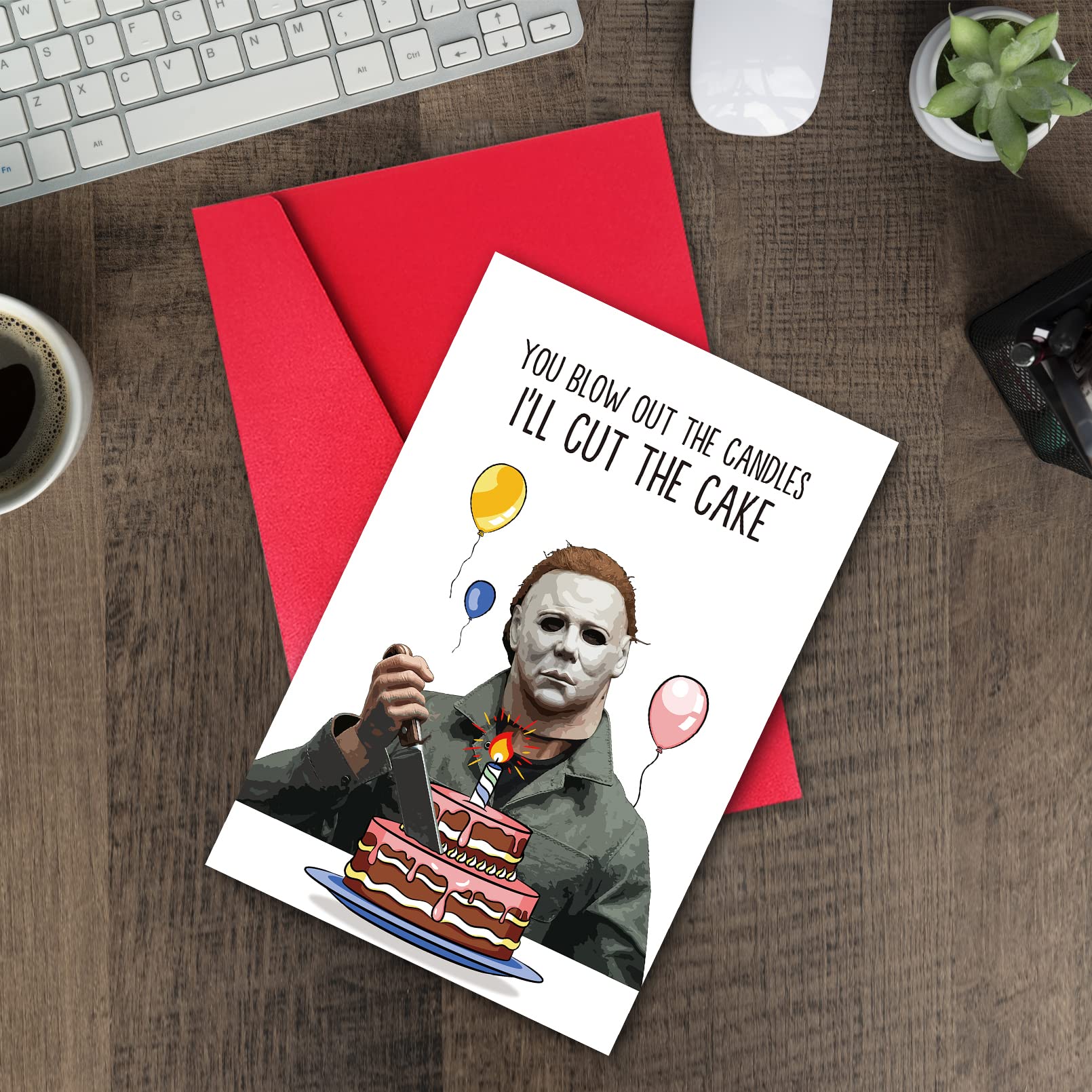 Michael Myers Birthday Card, Funny Birthday Card for Men, Horror Bday Card, Birthday Gift for Anyone