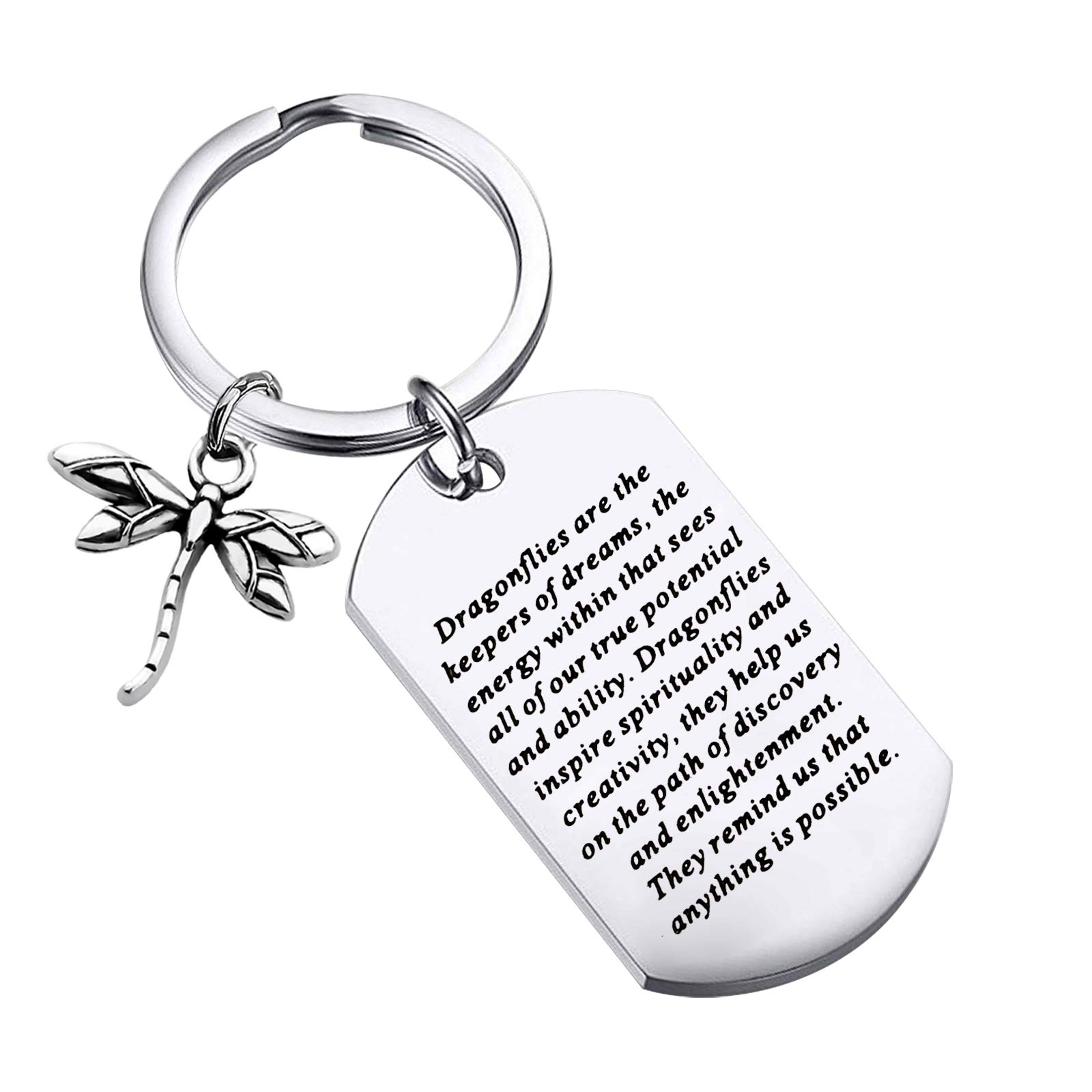 MYOSPARK Dragonfly Keychain Graduation Gift Dragonfly Lovers Gift Encouragement Gifts for Her (Dragonflies Keepers KC)