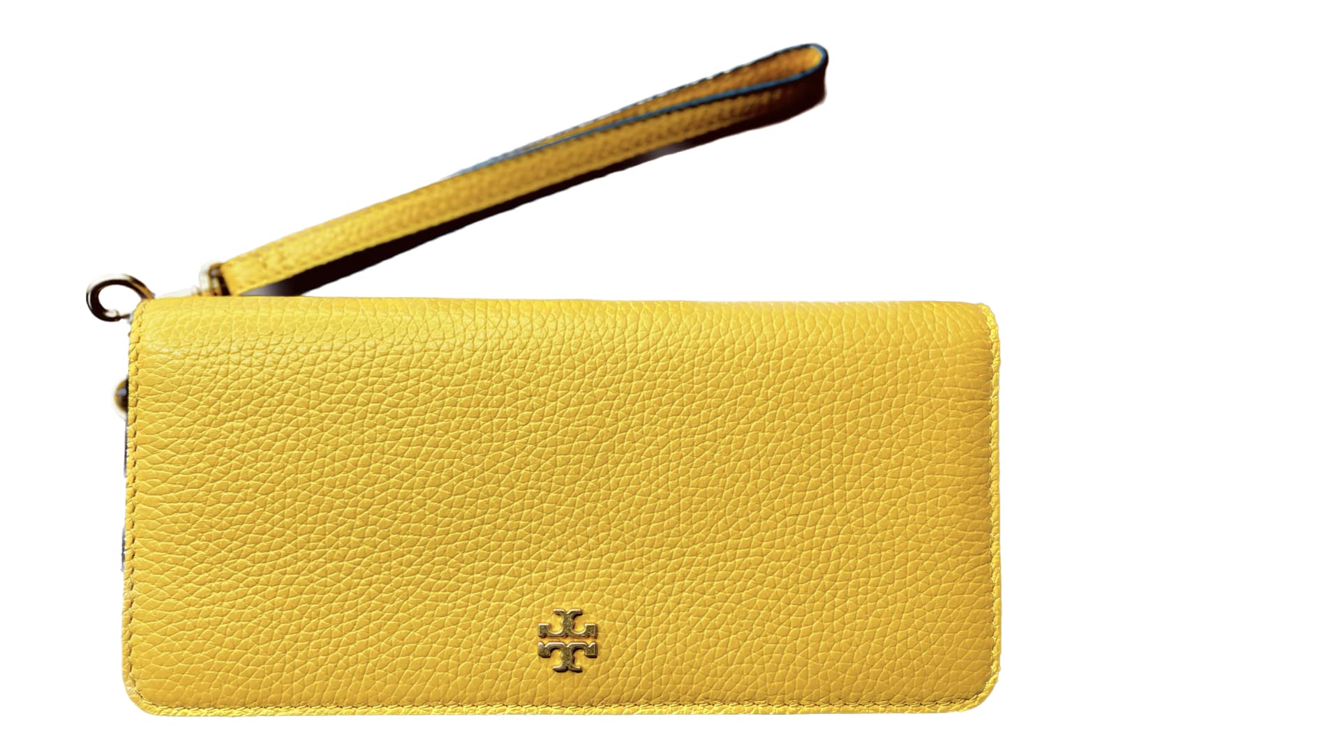 Tory Burch Blake Color Block Slim Wristlet Envelope 81318 Goldfinch/Pink Moon 970